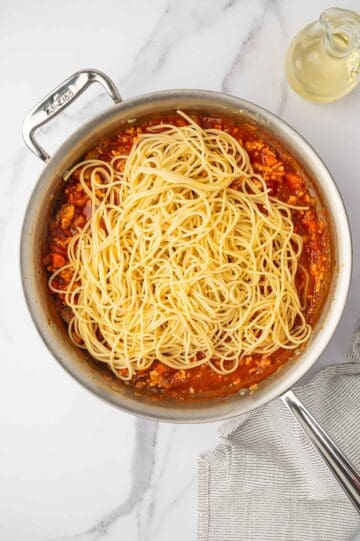 Ground Chicken Spaghetti with Vegetables (Easy High-Protein Dinner)