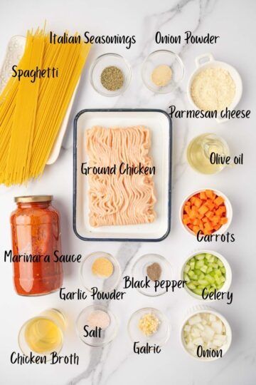 Easy Ground Chicken Spaghetti with Vegetables - Food Exit Recipes