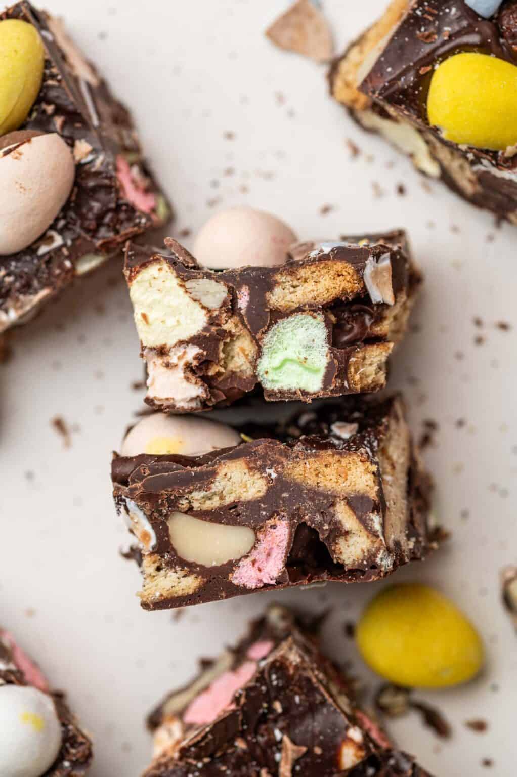 Easter Rocky Road With Easter Eggs And Chocolate - Food Exit Recipes