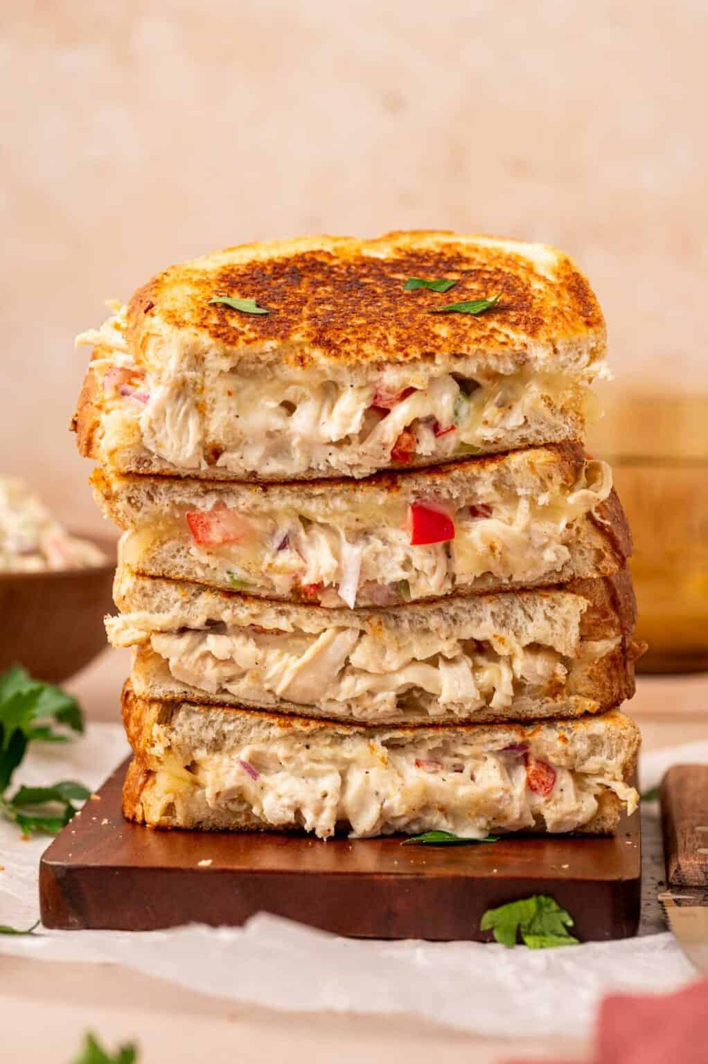 Chicken Salad Melt Sandwich (Easy, Cheesy & Delicious)