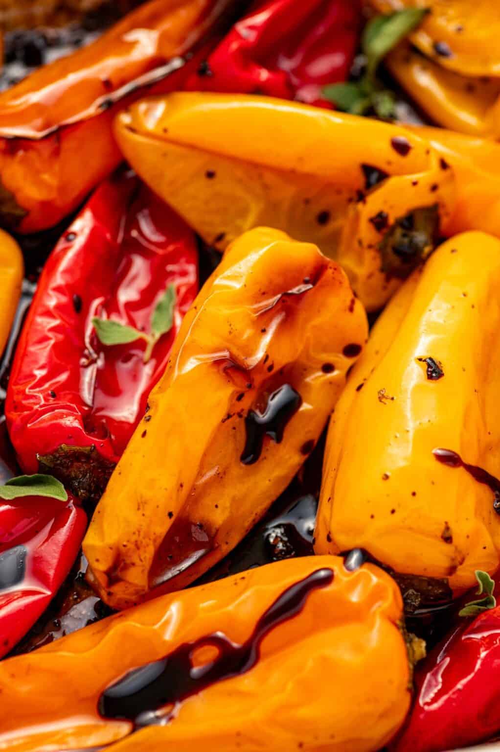 Roasted Mini Peppers with Balsamic and Garlic (Oven-Baked) - Food Exit ...