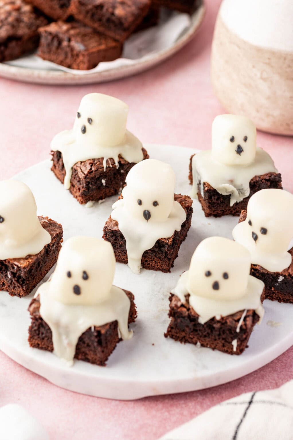 Halloween Brownies (Easy Ghost Brownies) - Food Exit Recipes