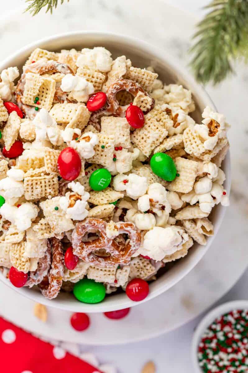 Christmas Crunch Recipe (Easy Holiday Snack Mix) - Food Exit Recipes
